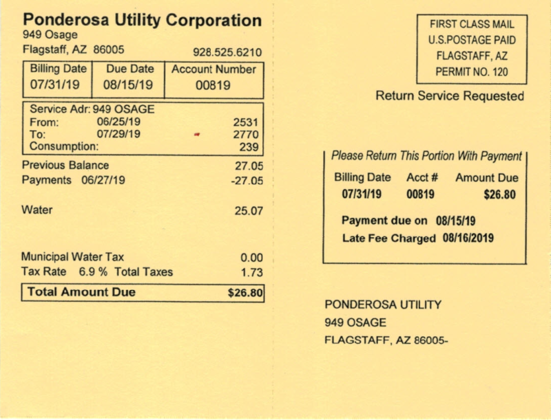 Pay My Bill – Ponderosa Utility Corporation
